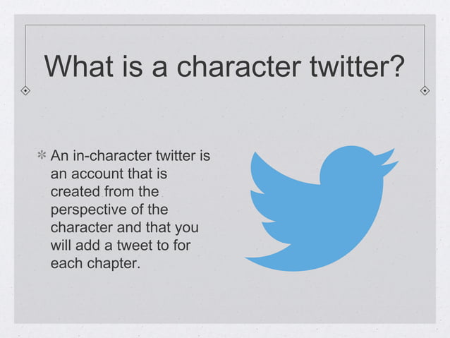 Character Twitter Assignment | PPT