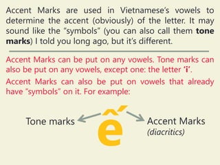 Get2Know: Accent Marks (Diacritics) | PPTX