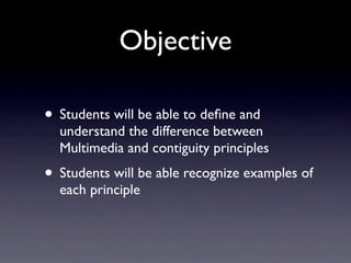 Multimedia And Contiguity | PPT