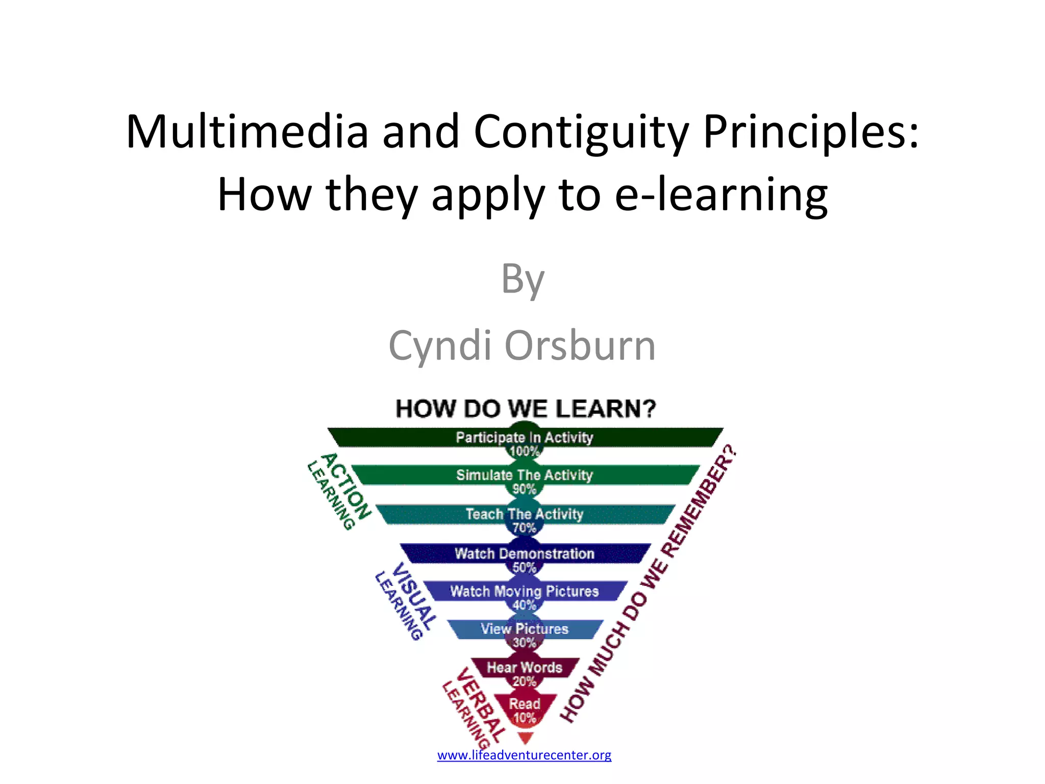 Multimedia And Contiguity Principles | PPT