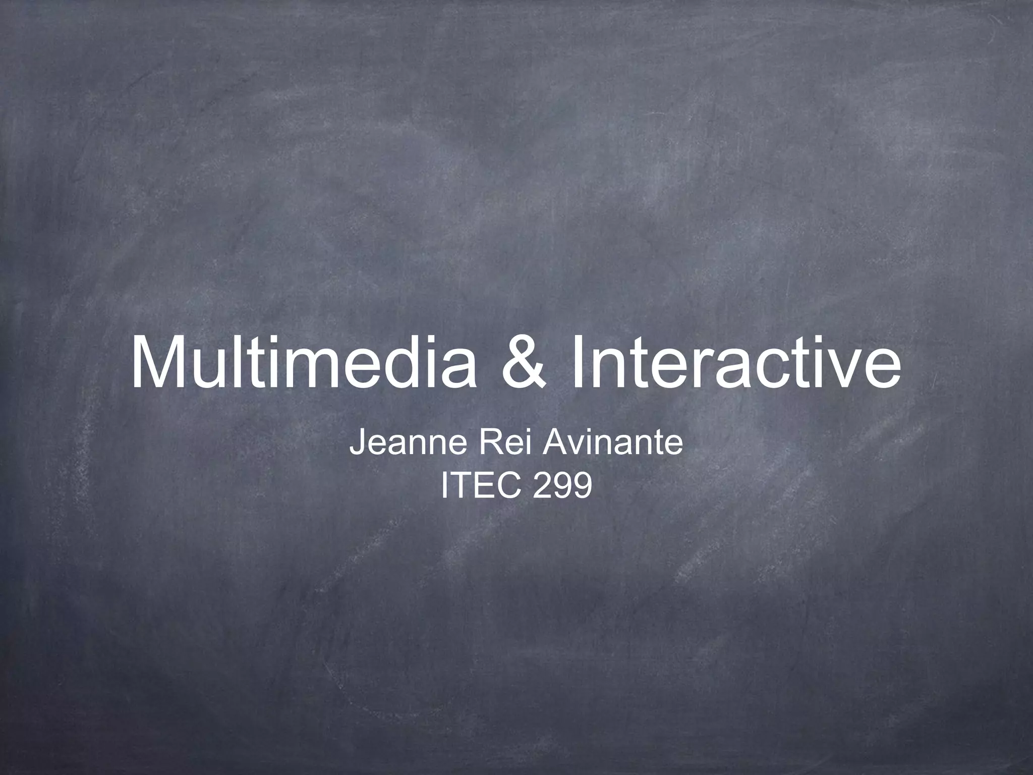 Multimedia and interactive | PPT