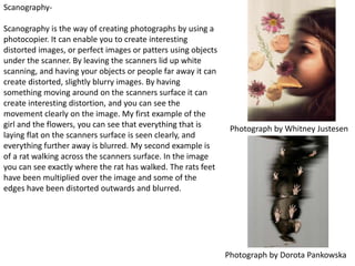 Photography Techniques- Multimedia and Scanography | PPTX