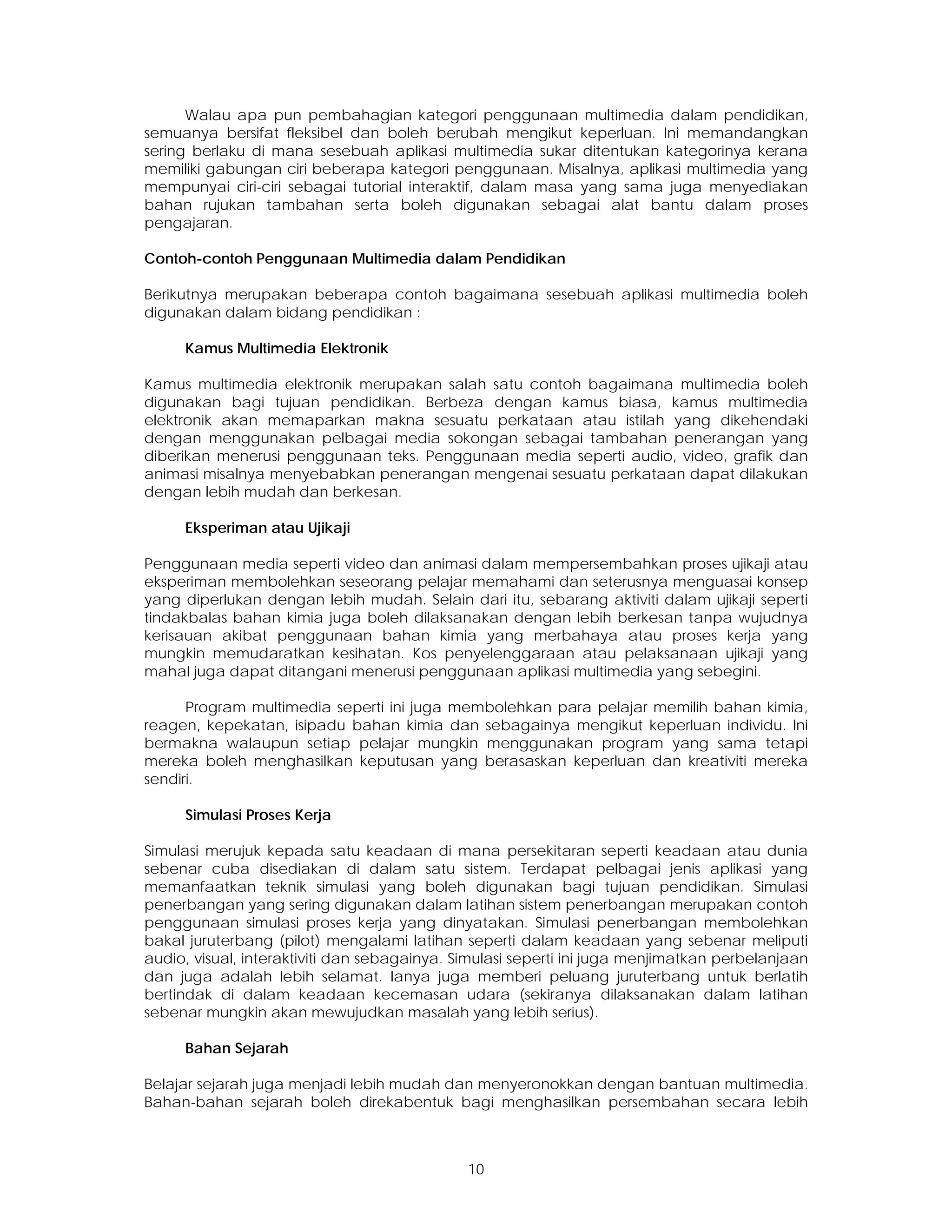 Multimedia & aplikasinya dalam pendidikan | PDF