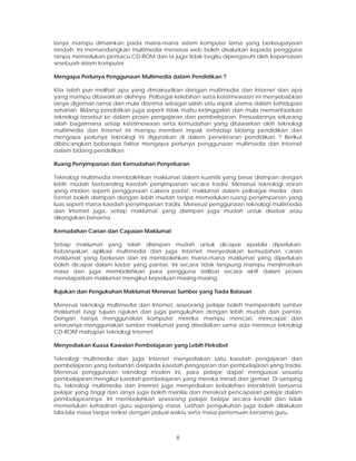 Multimedia & aplikasinya dalam pendidikan | PDF