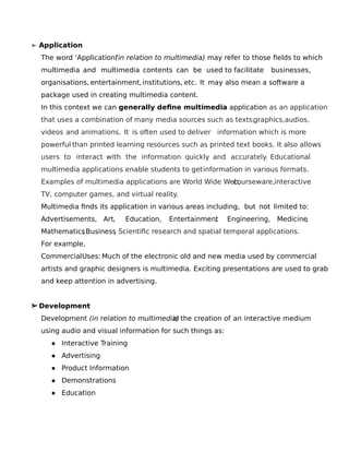 Multimedia Application Development | PDF