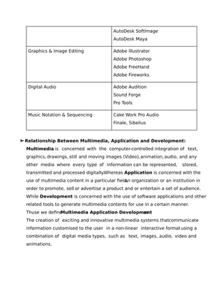 Multimedia Application Development | PDF