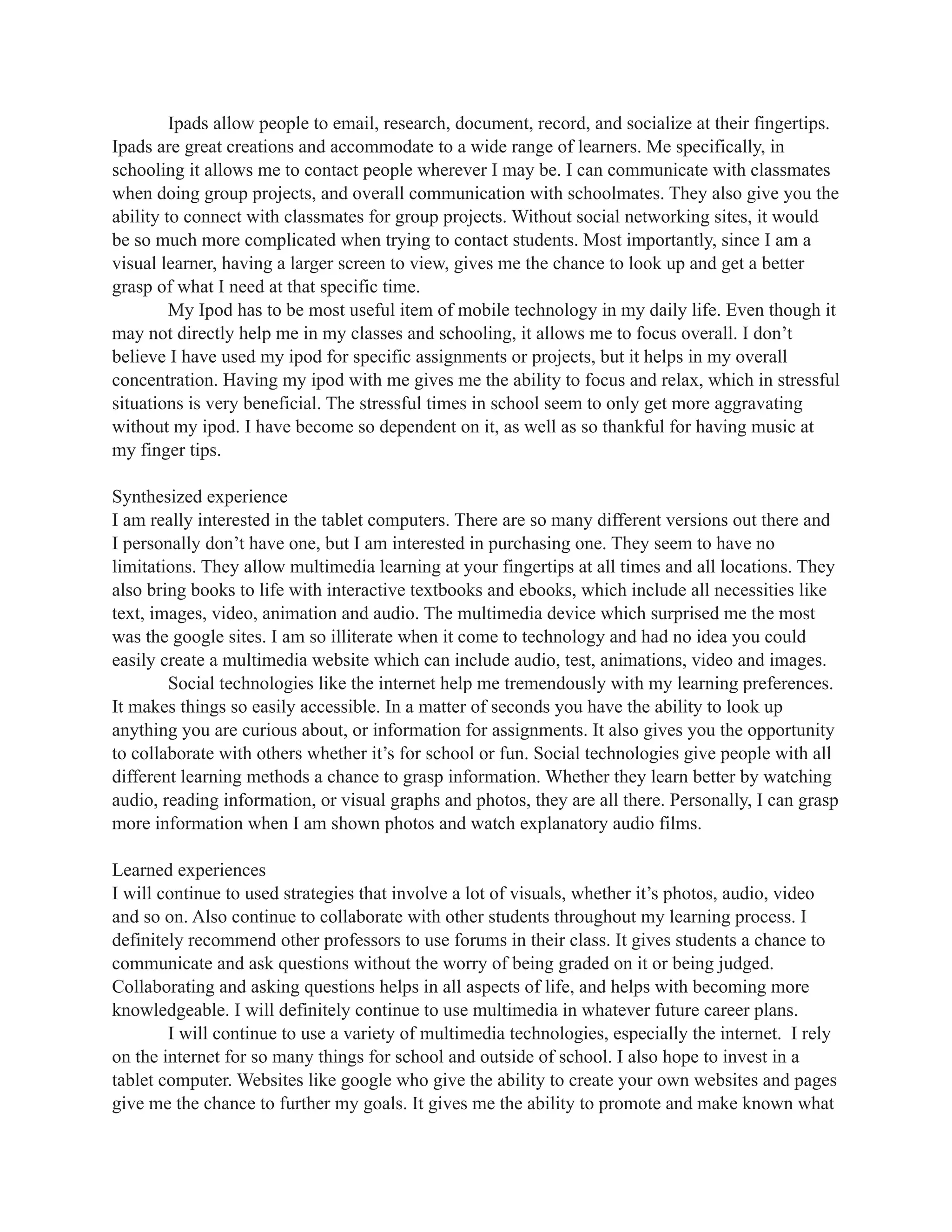 Multimedia assignment | PAGES