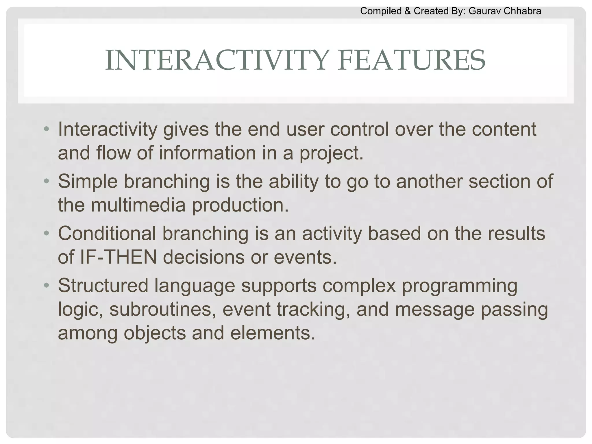 Multimedia authoring and methaphors | PPTX