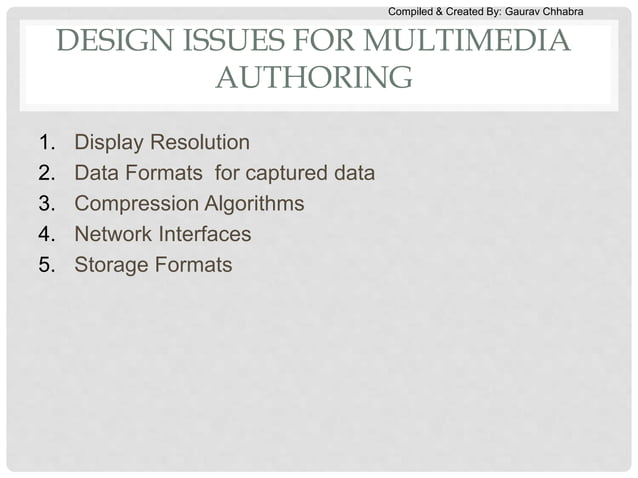 Multimedia authoring and methaphors | PPTX