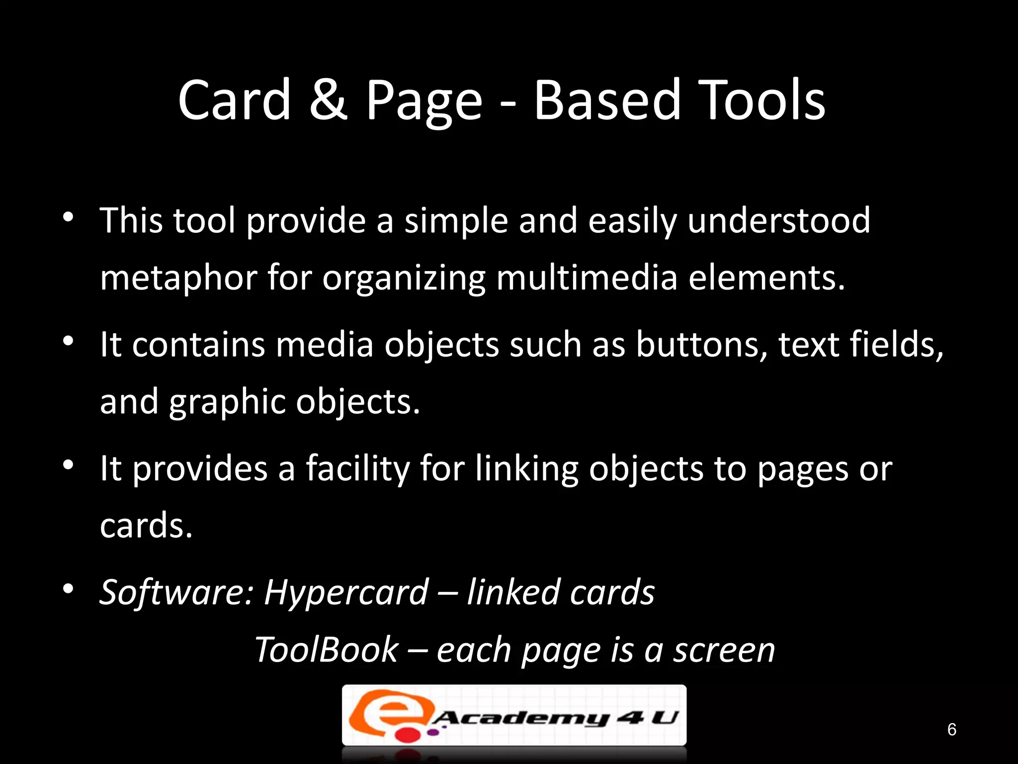 Multimedia authoring tools | PPT