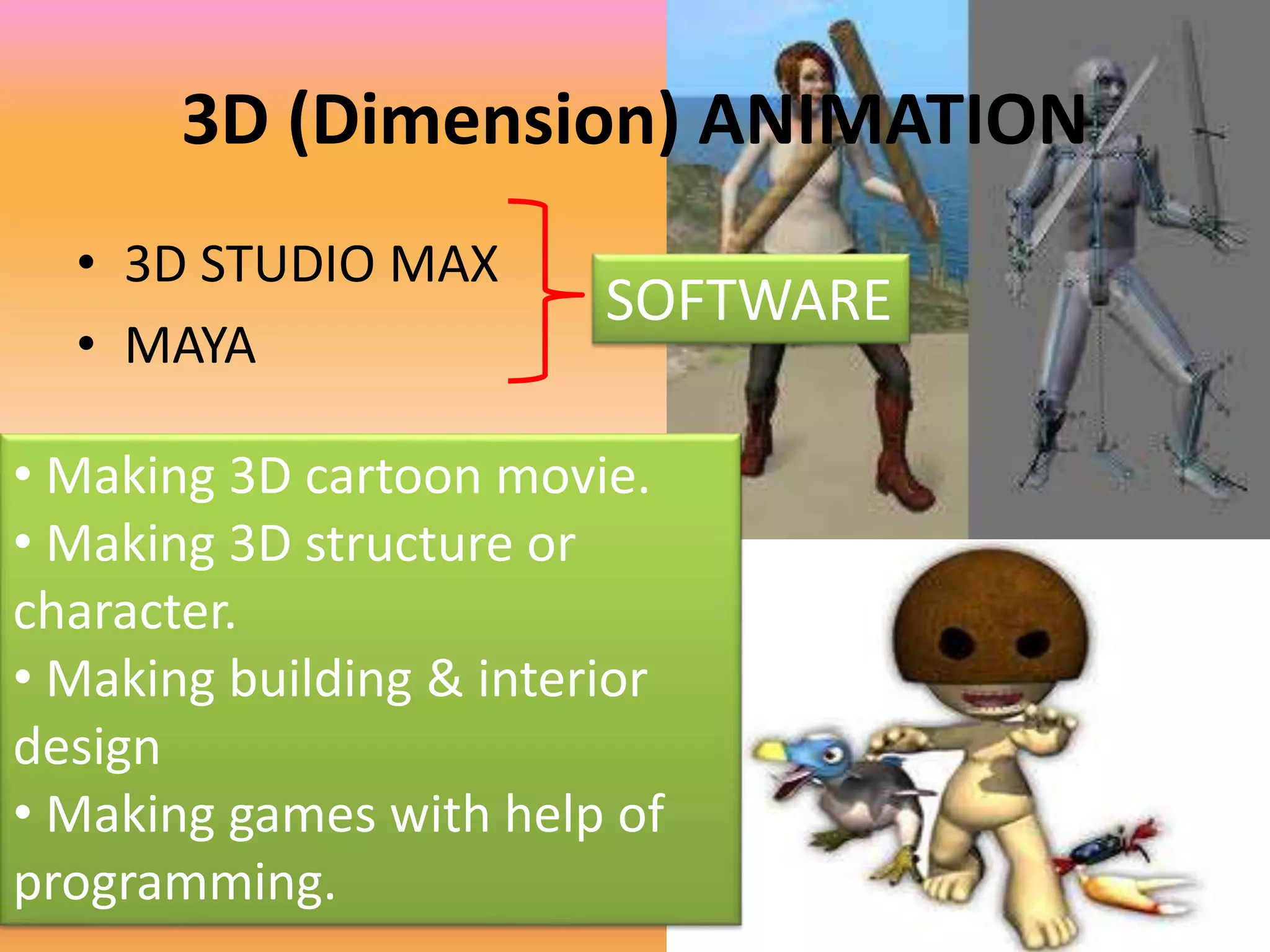 Multimedia basic | PPSX | Computer Animation | Computer Software and Applications
