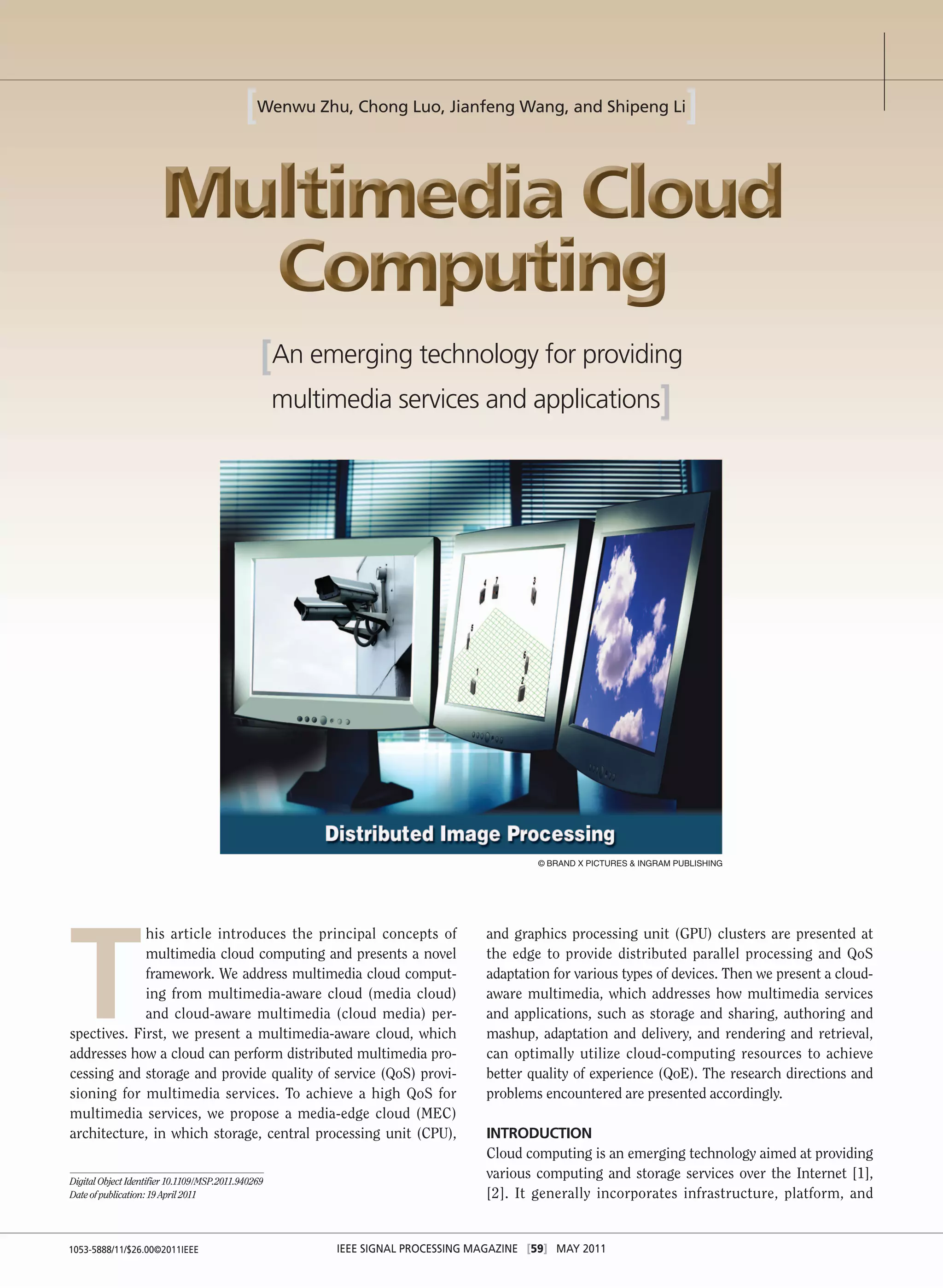Multimedia cloud computing | PDF