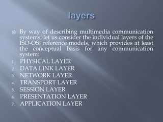 Multimedia communication networks | PPTX