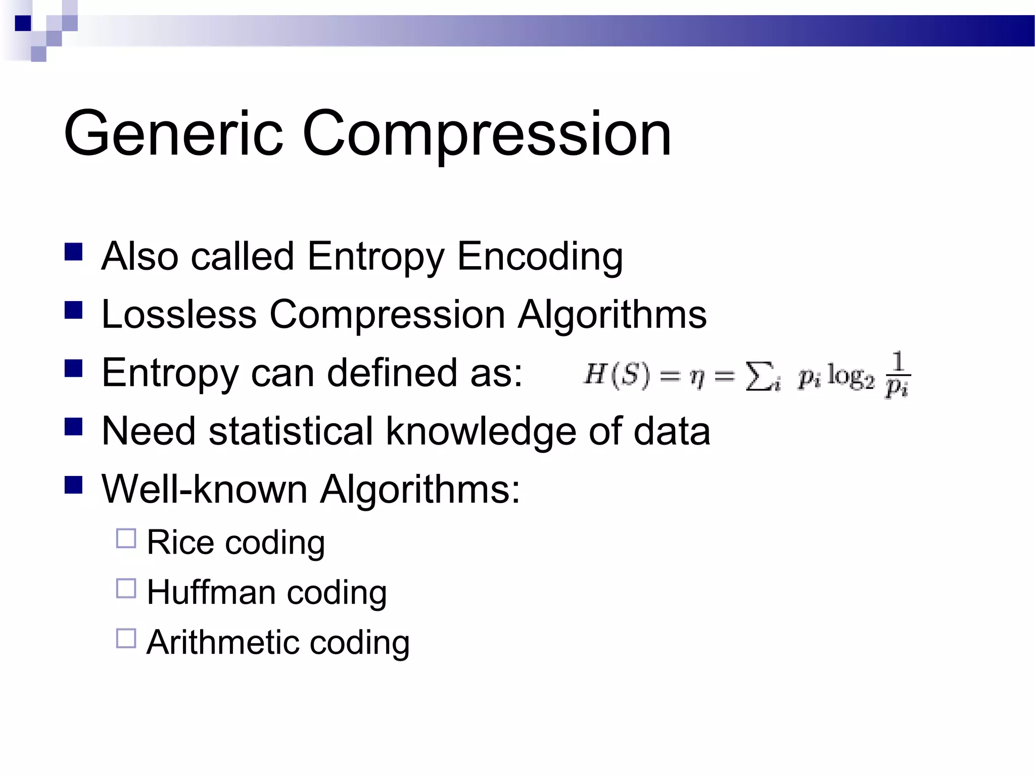 Multimedia compression | PPT