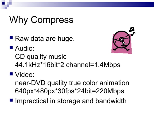 Multimedia compression | PPT | Digital Audio | Computer Software and ...