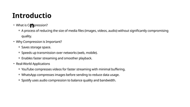 multimedia Compression presentation | PPTX