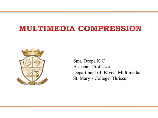 Multimedia:Multimedia compression | PPTX