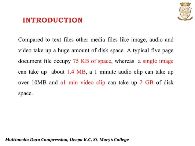 Multimedia:Multimedia compression | PPTX