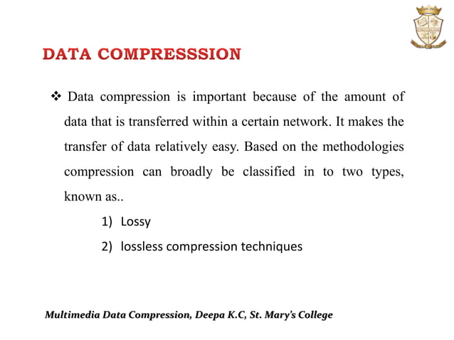 Multimedia:Multimedia compression | PPTX