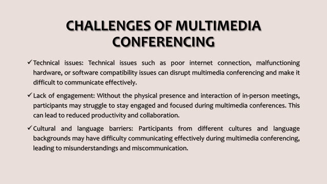 MULTIMEDIA CONFERENCING.pptx | Web Conferencing | Computer Software and Applications