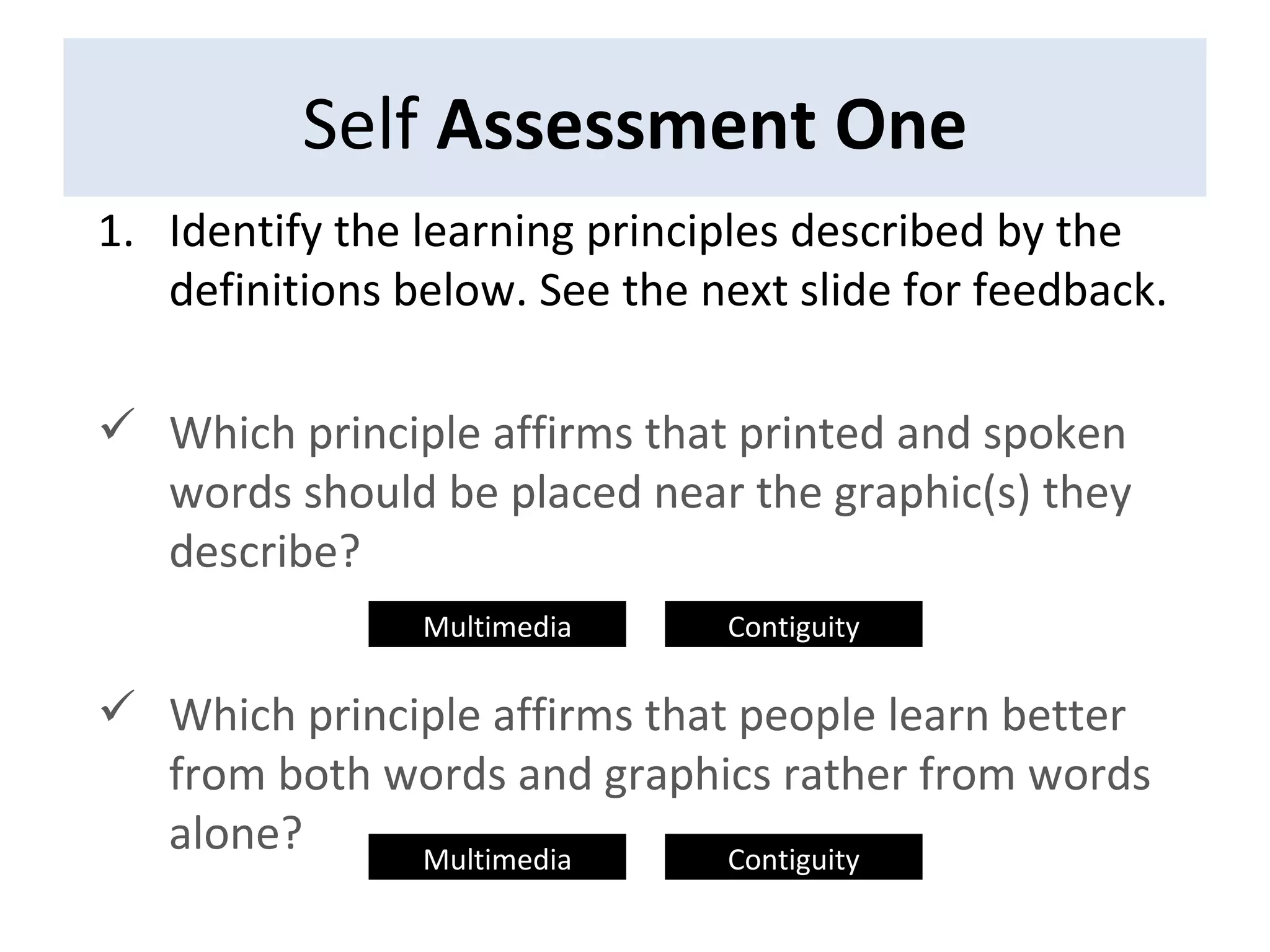 Multimedia and Contiguity Principles | PPT
