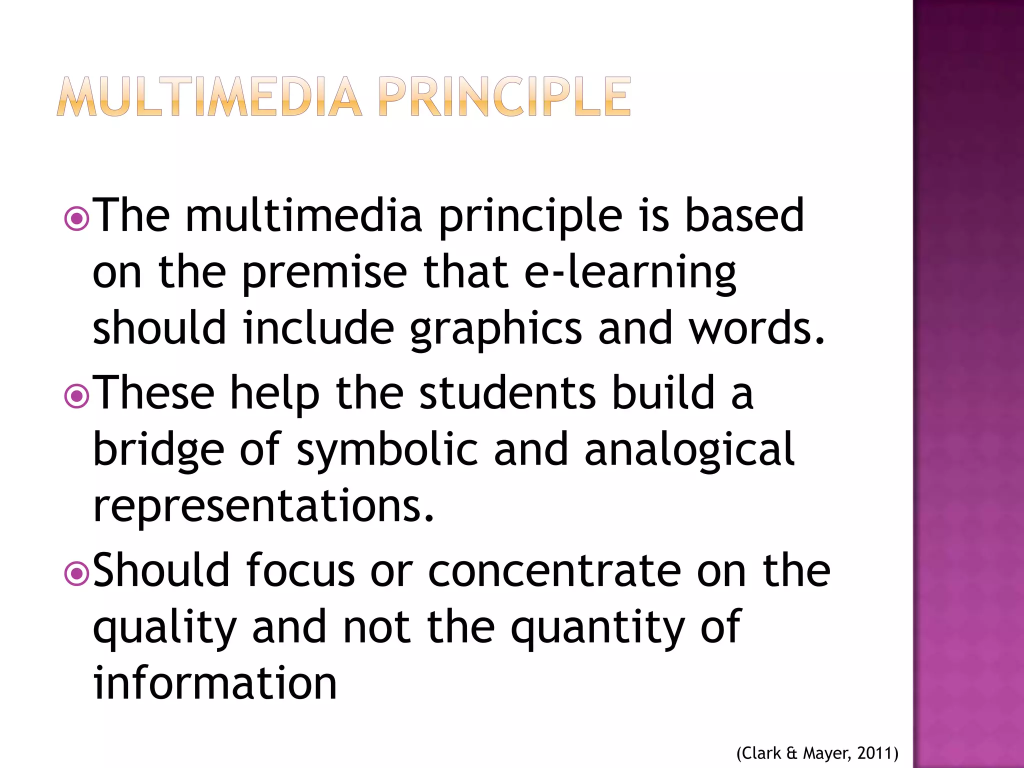 Multimedia & contiguity principles and uses | PPTX