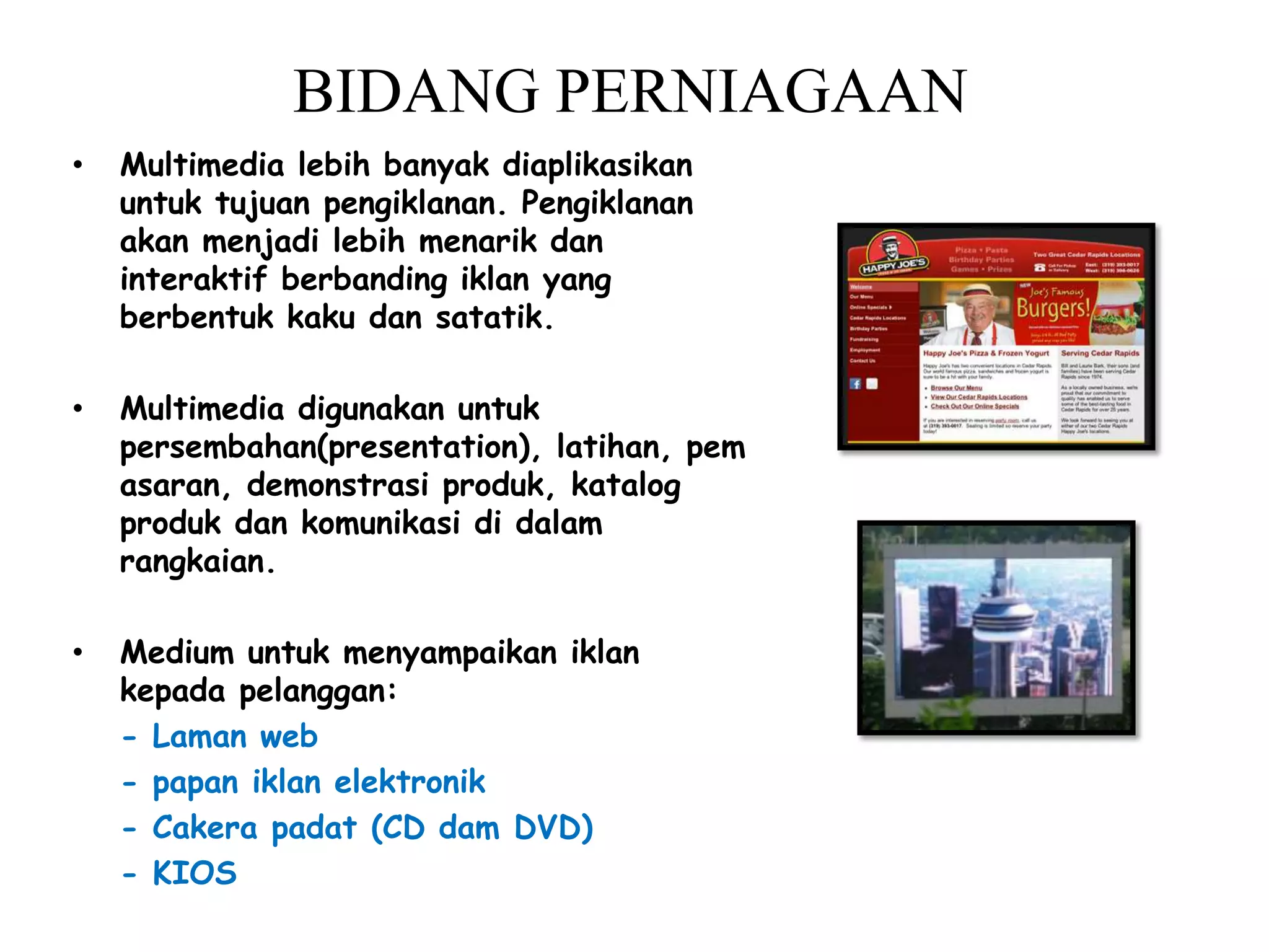 Multimedia dalam pelbagai bidang | PPTX