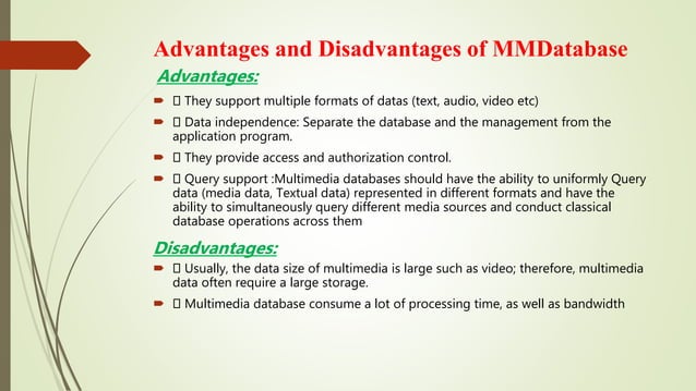 Multimedia database | PPTX | Databases | Computer Software and Applications
