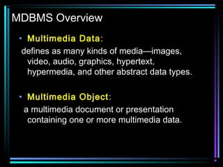 Multimedia db system | PPT