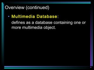 Multimedia db system | PPT