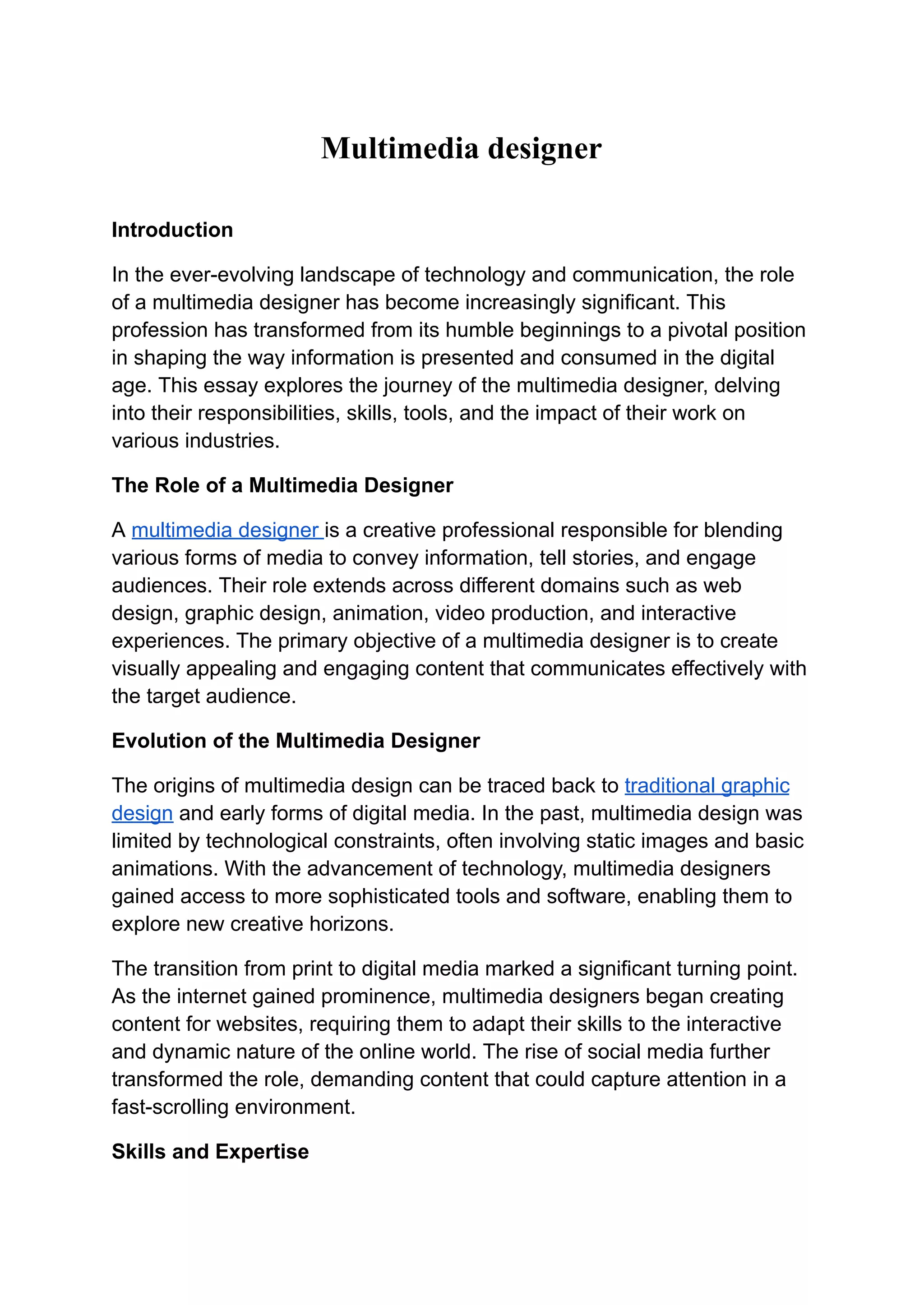 Multimedia Designer.pdf | Desktop Publishing | Computer Software and Applications