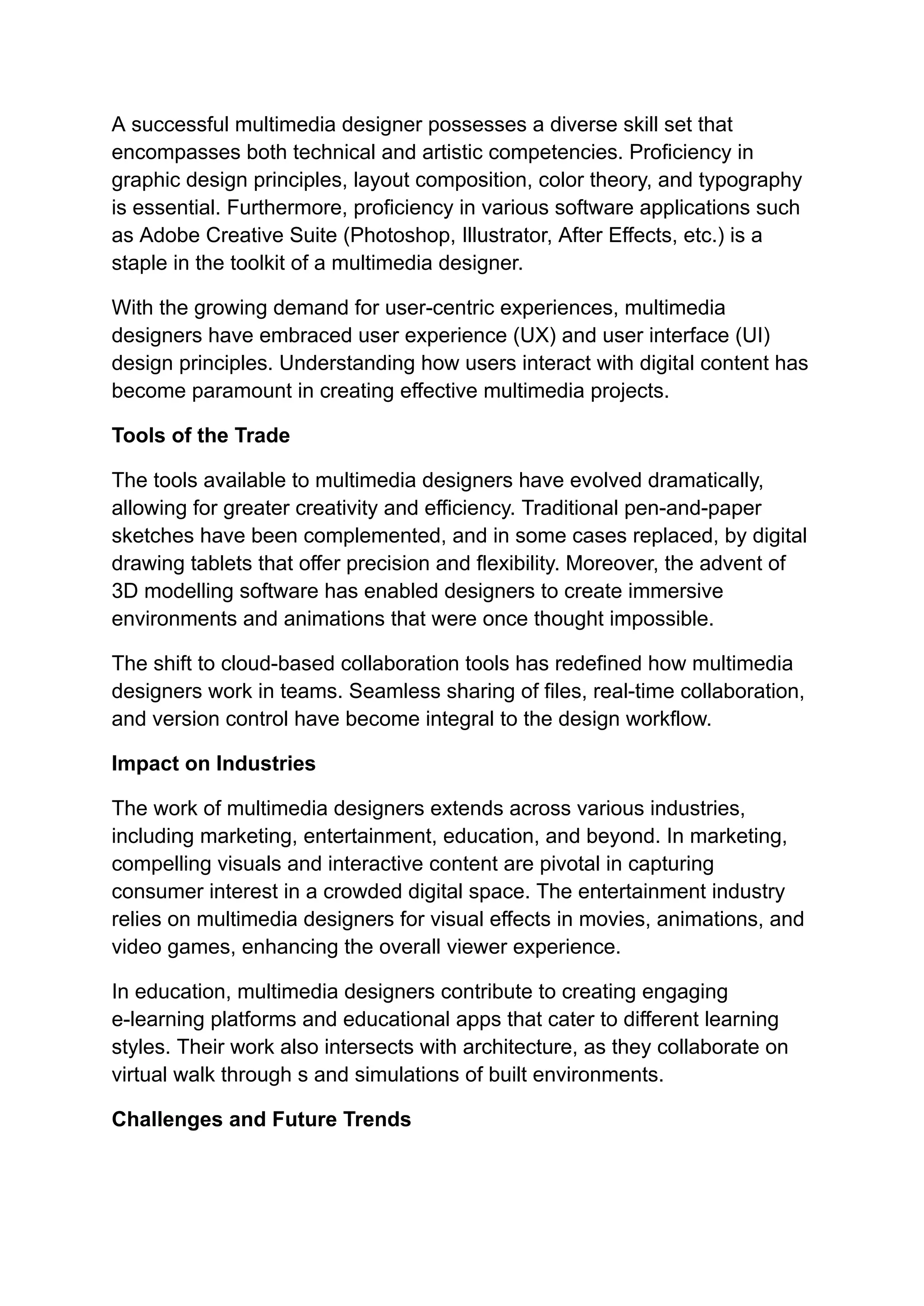 Multimedia Designer.pdf | Desktop Publishing | Computer Software and Applications