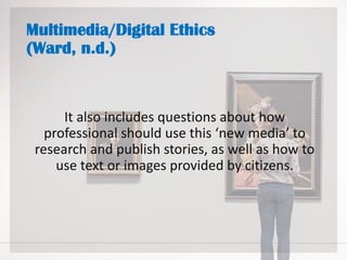 Introduction to Multimedia Arts Ethics.pdf | Technology & Computing