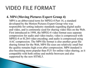 Multimedia file formats | PPTX | Digital Audio | Computer Software and ...