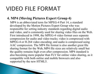 Multimediafileformats | PPT