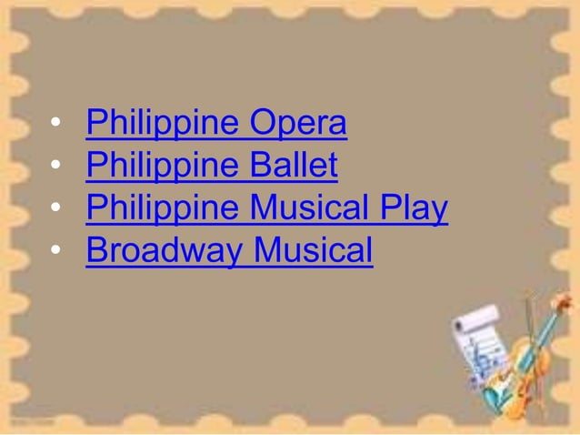 Multimedia forms music10-q4 | PPTX | Musicals | Genres