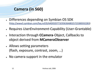 Symbian OS - Multimedia Framework | PPTX