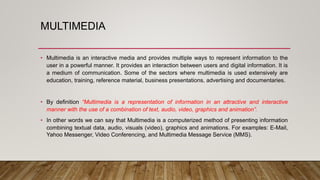 Multimedia fundamentals unit I | PPT