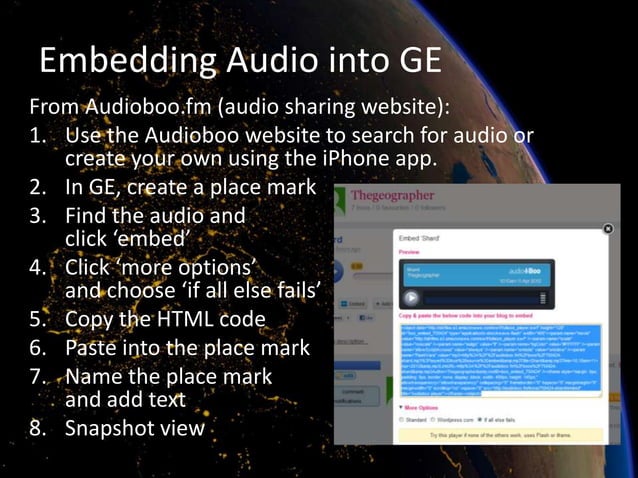 Multimedia Geography through Google Earth | PPT