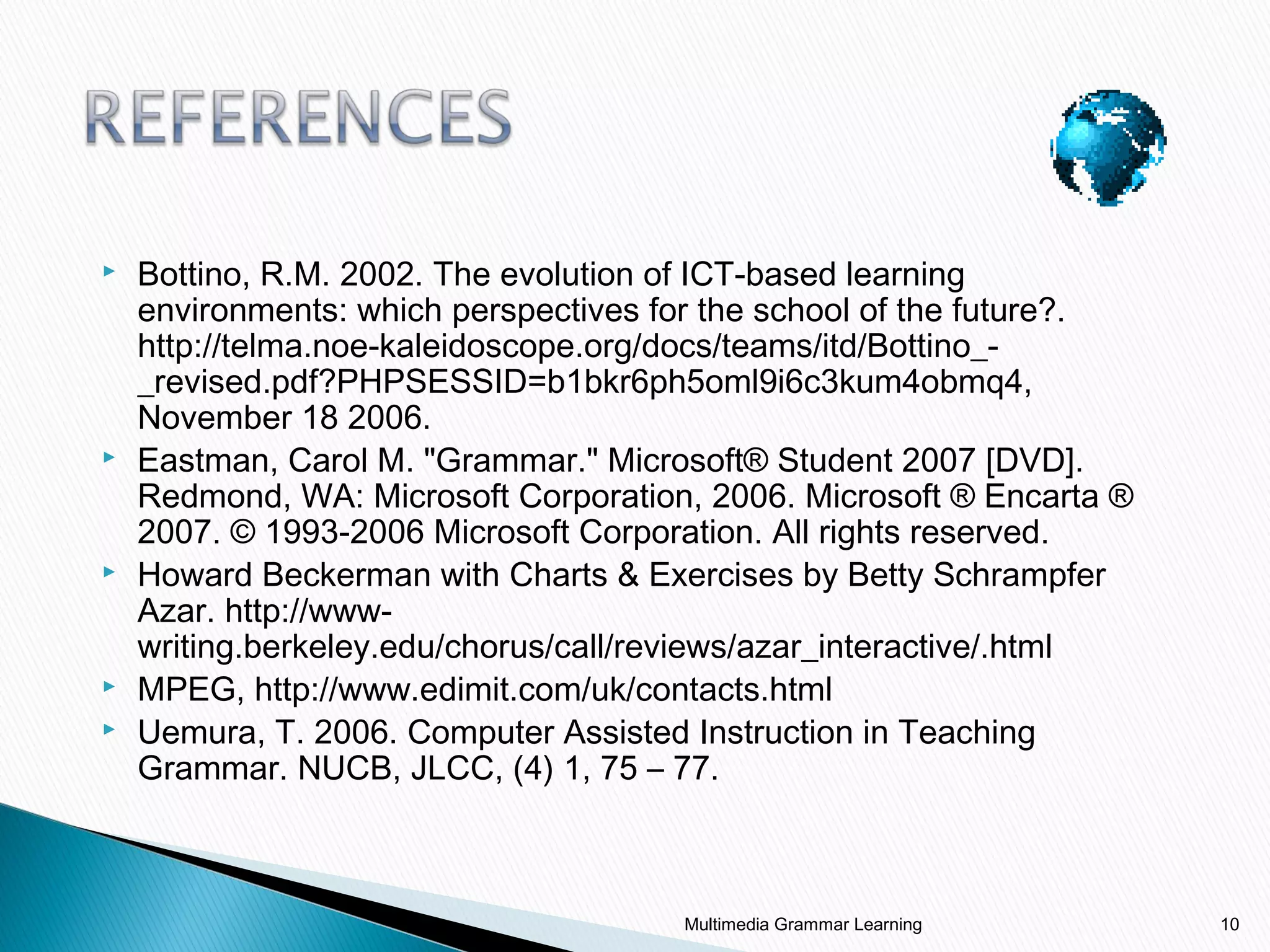 Multimedia Grammar Learning | PPT