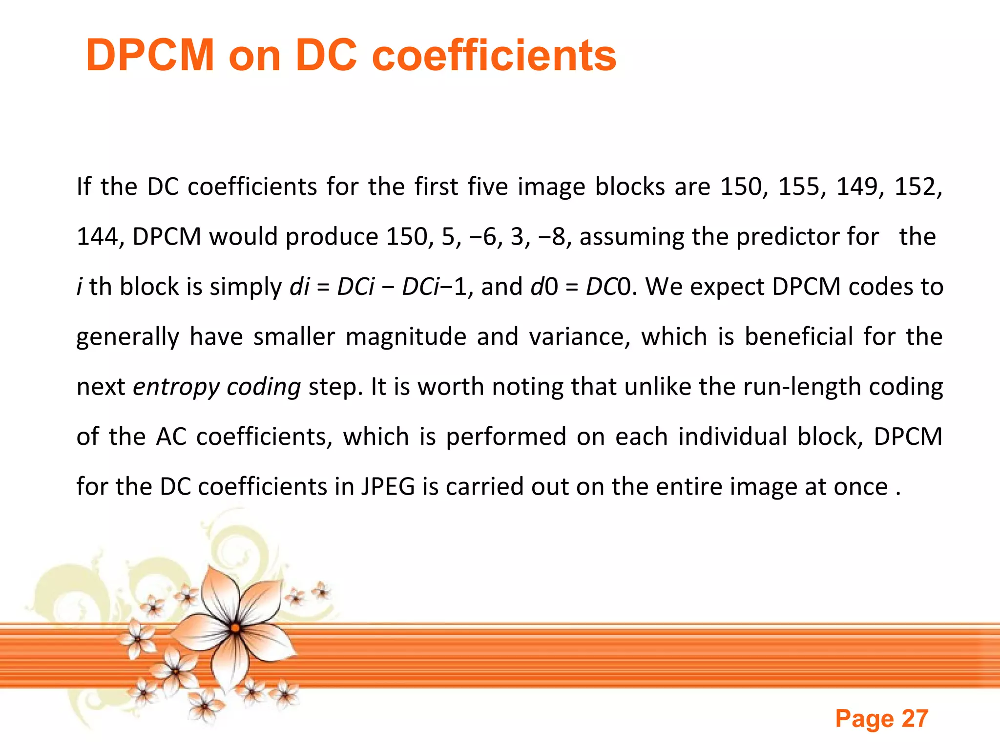Multimedia image compression standards | PPT