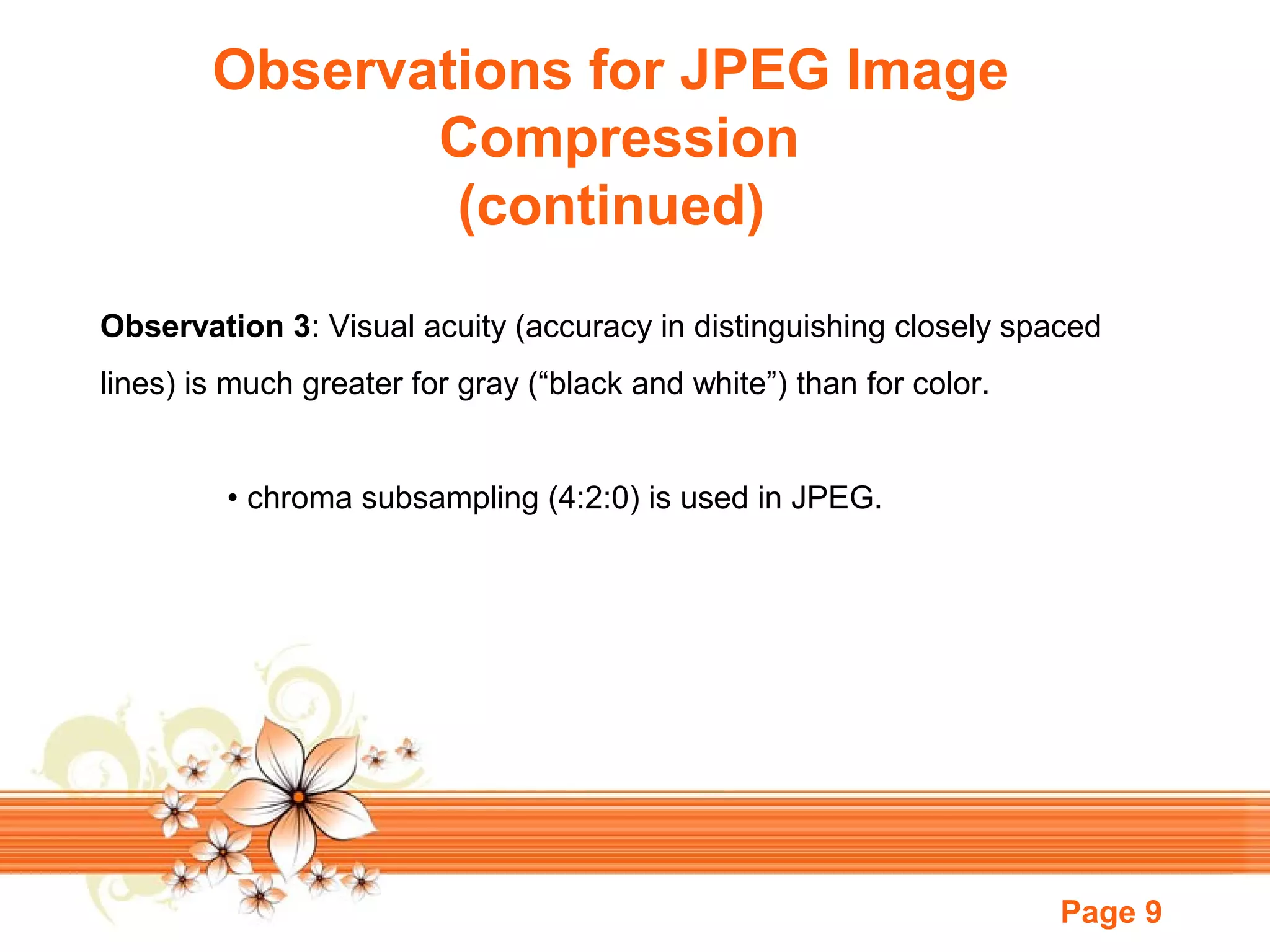 Multimedia image compression standards | PPT