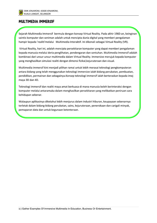 Multimedia immersif | PDF