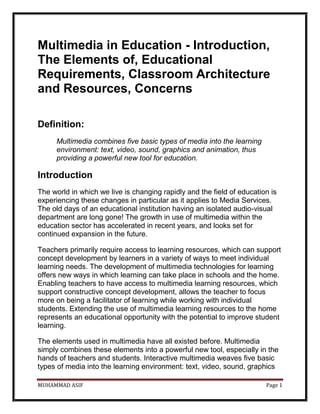 Multimedia in education | DOCX