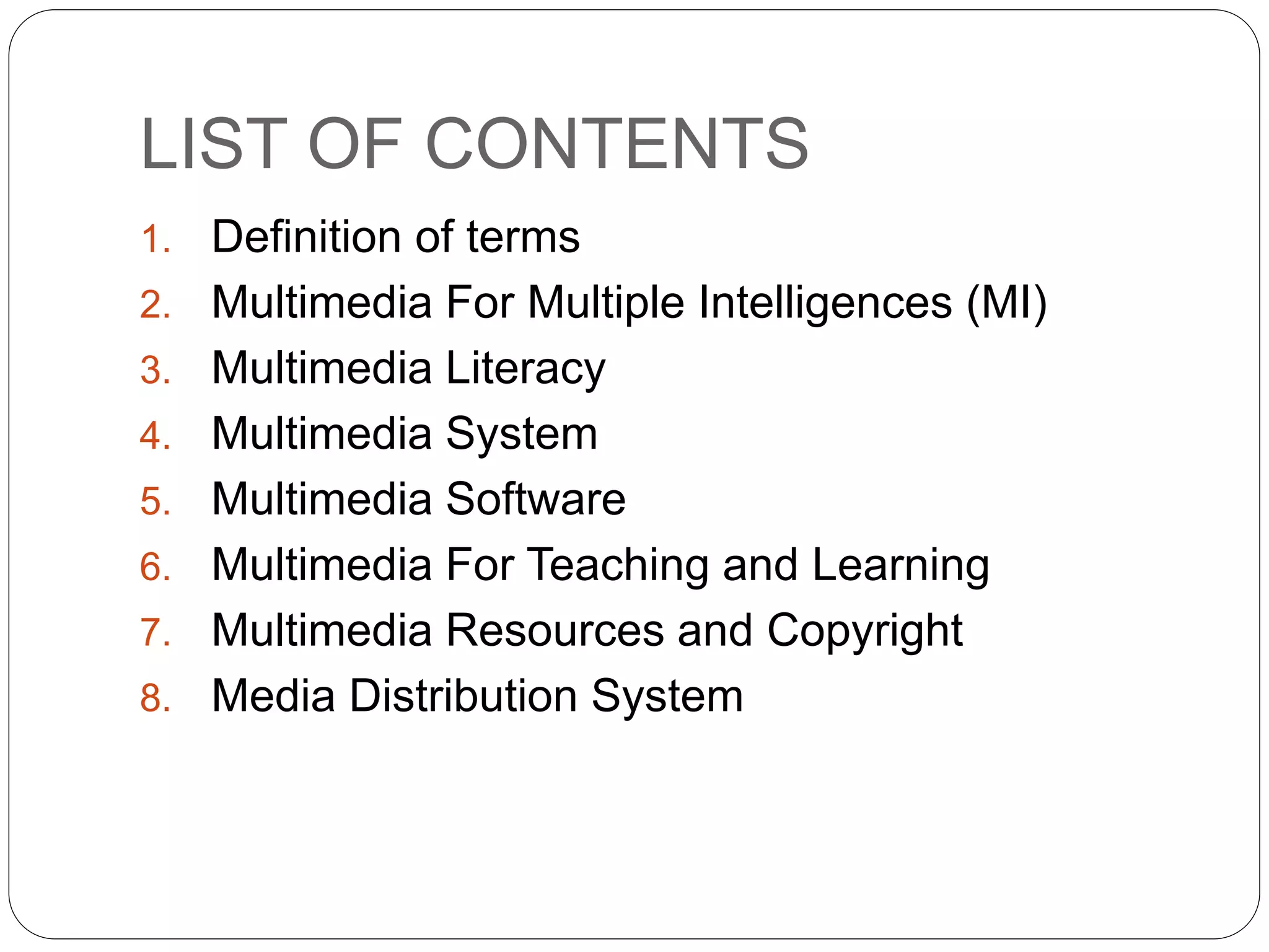 Multimedia in education | PPT