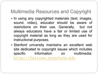 Multimedia in education | PPT