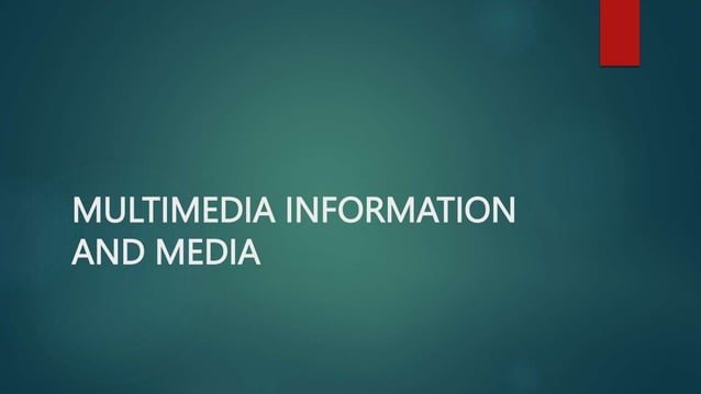 MULTIMEDIA INFORMATION AND MEDIA.pptx | Computer Animation | Computer Software and Applications