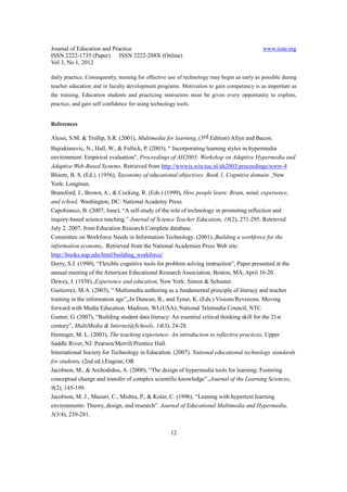 Multimedia in teacher education perceptions uses | PDF