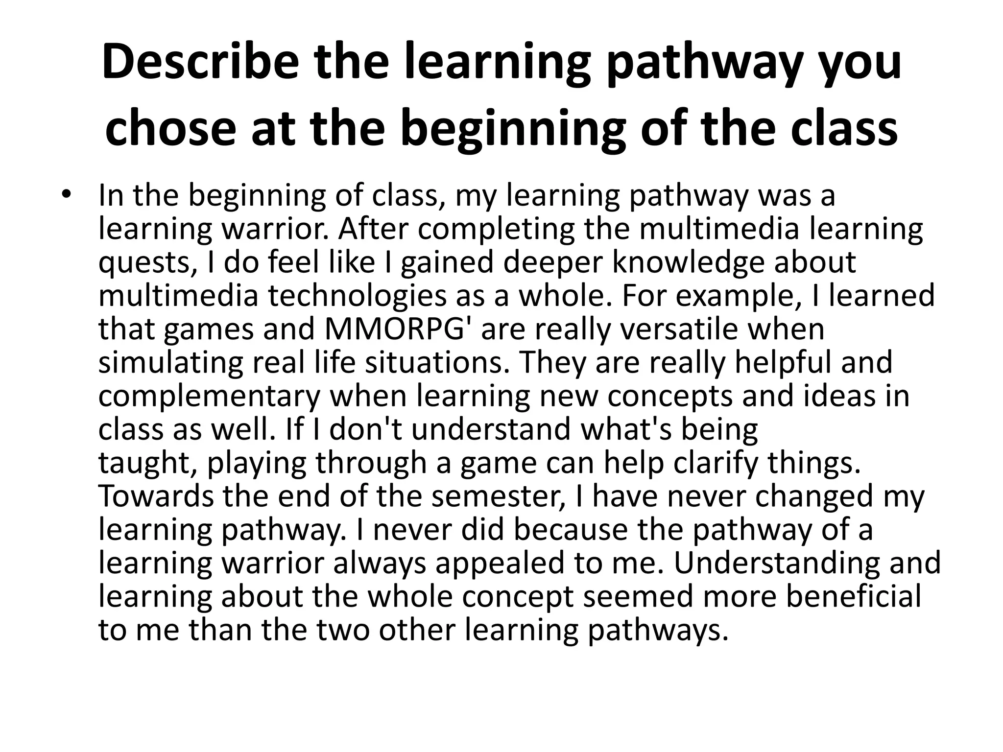 Multimedia interactive learning | PPT