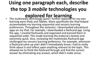 Multimedia interactive learning | PPT